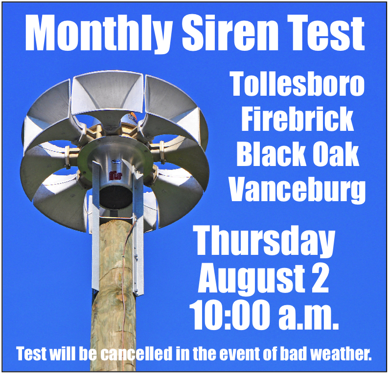 Warning sirens test is Thursday | Lewis County Herald