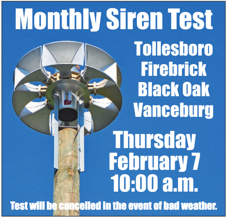 Warning siren test is Thursday | Lewis County Herald